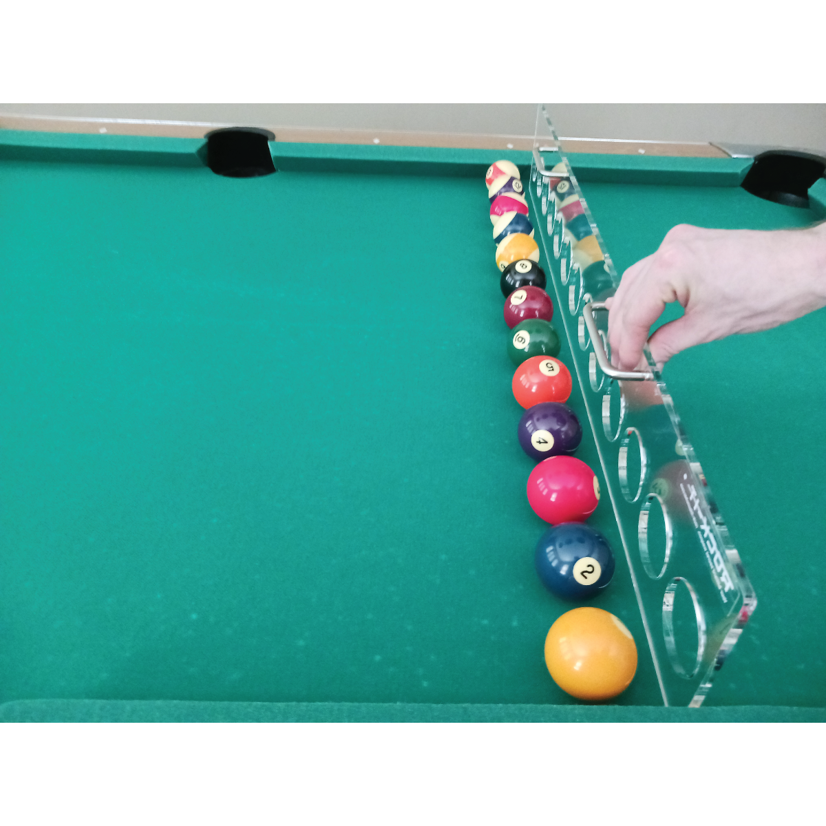 Line of balls rack - 13 ball - Rock-it Billiard Products LLC